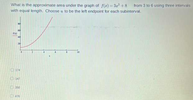 What is the approximate area under the | StudyX