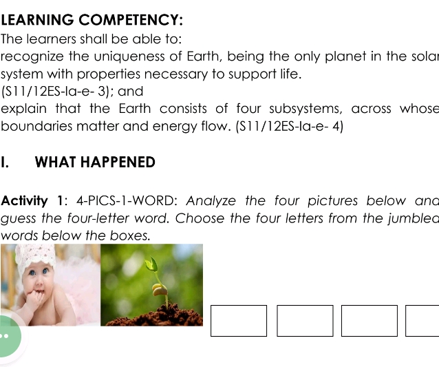 LEARNING COMPETENCY The learners shall be | StudyX