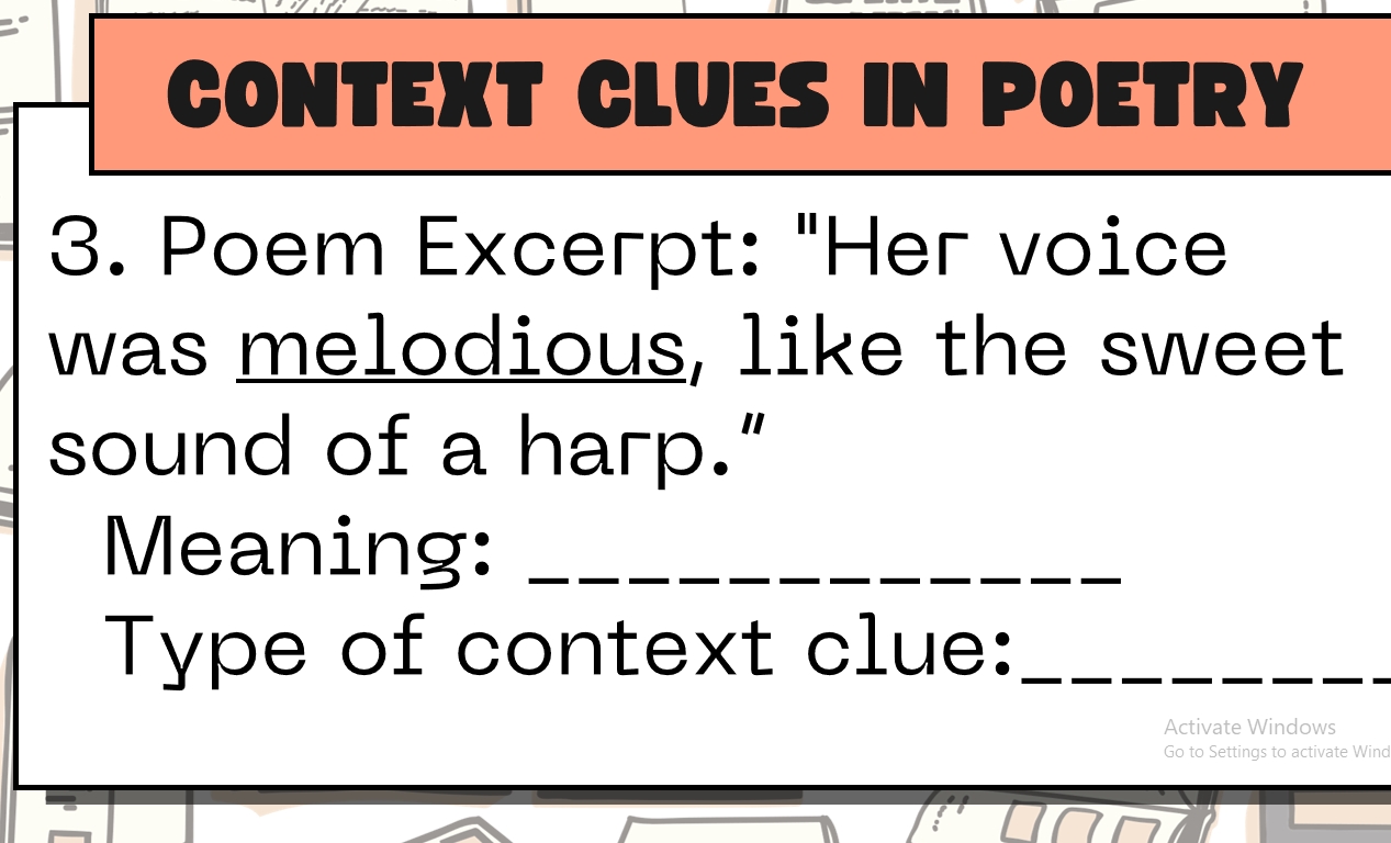 GONTEKT CLUES IN POETRY 3 Poem Excerpt Her | StudyX