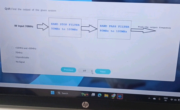 Q69 Find the output of the given system RF | StudyX
