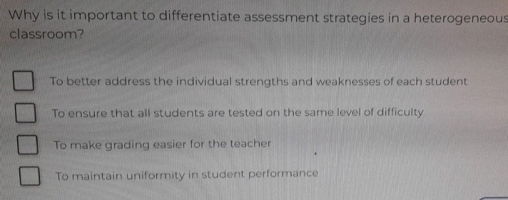 Why is it important to differentiate | StudyX