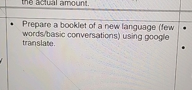 the actual amount - Prepare a booklet of a | StudyX