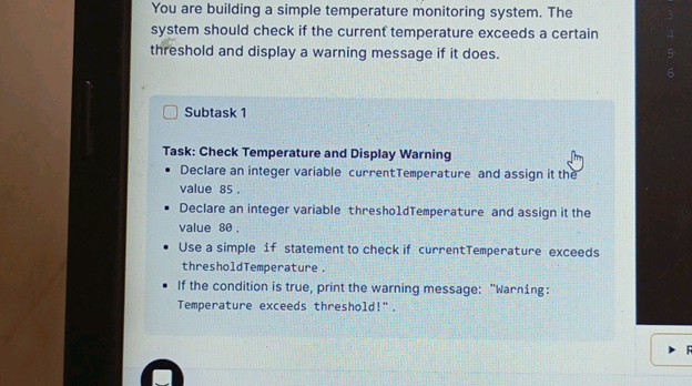 You are building a simple temperature | StudyX