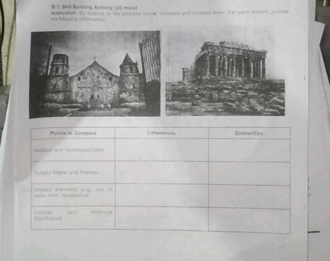 B 1 Skill Building Activity ( 30 mins) Tef | StudyX