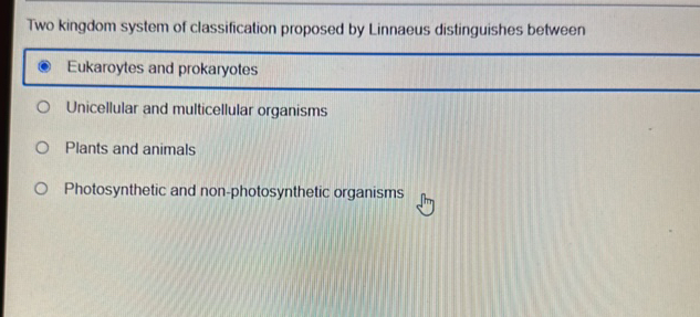 Two kingdom system of classification | StudyX