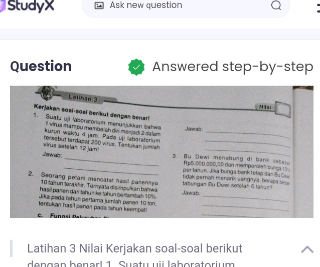 StudyX Ask new question Question ( Answered | StudyX
