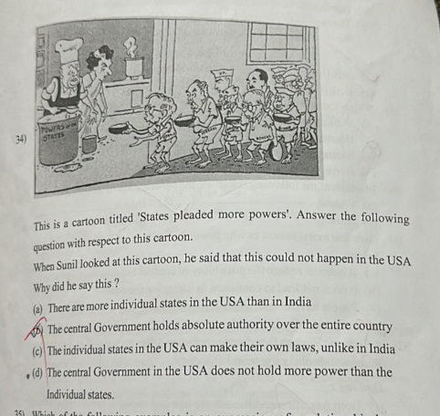 34) This is a cartoon titled States pleaded | StudyX