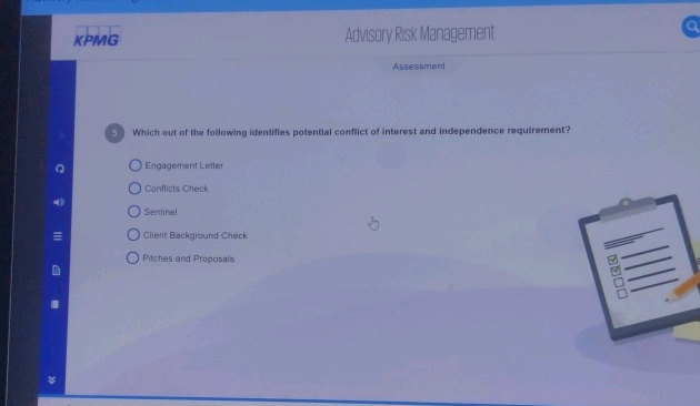 KPMG Advisory Risk Management Assessment 5 | StudyX