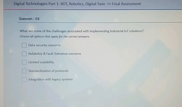 Digital Technologies Part 1 OT Robotics | StudyX