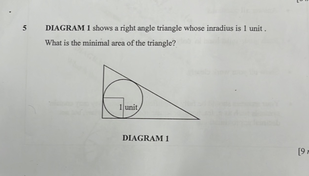 5 DIAGRAM 1 shows a right angle triangle | StudyX