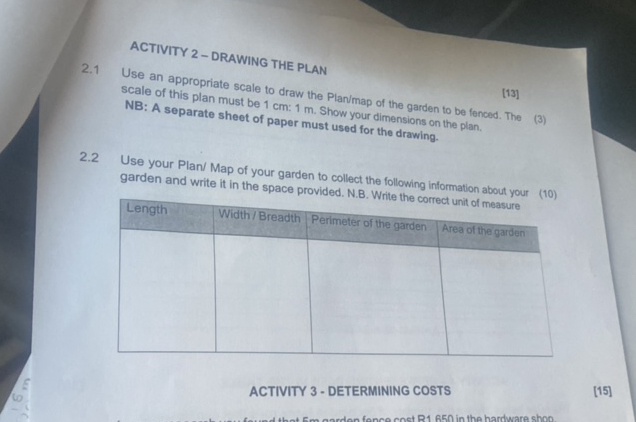ACTIVITY 2 - DRAWING THE PLAN 21 Use an | StudyX
