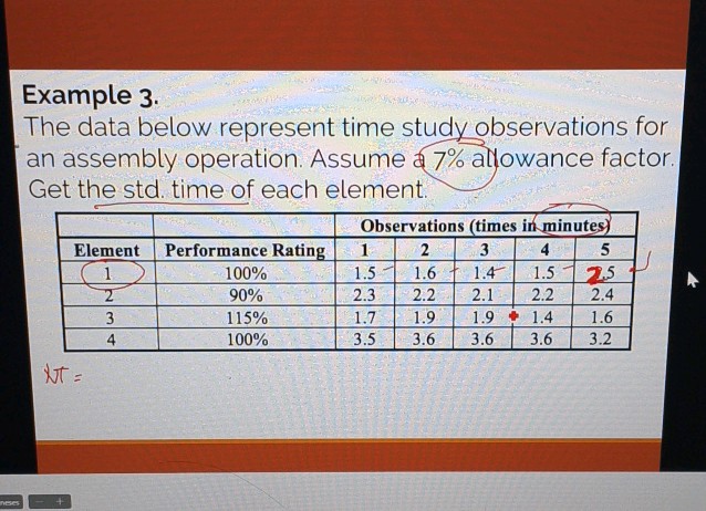 Example 3 The data below represent time | StudyX