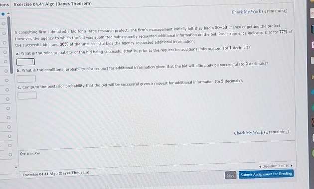 ions Exercise 0441 Algo (Bayes Theorem) | StudyX