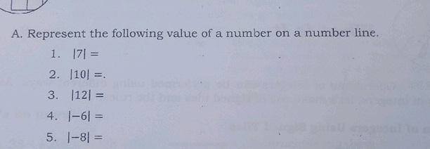 A Represent the following value of a number