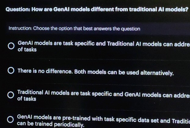 Question How are GenAI models different | StudyX