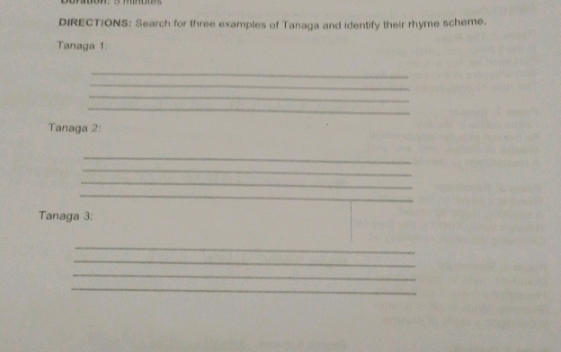 DIRECTIONS Search for three examples of | StudyX