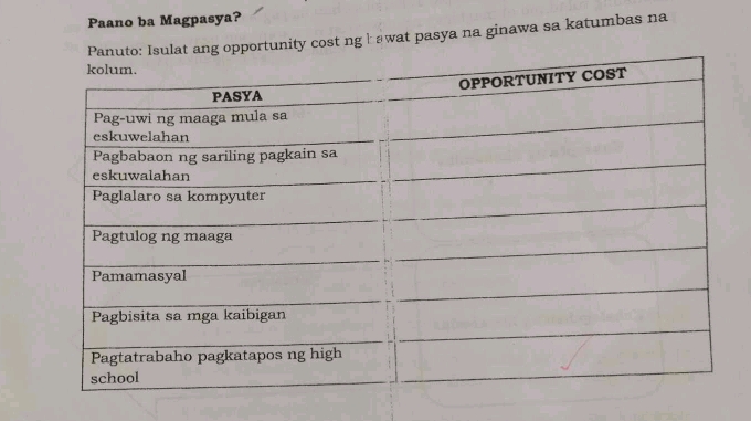Paano ba Magpasya Panuto Isulat ang | StudyX