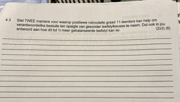 43 Stel TWEE maniere voor waarop positiewe | StudyX