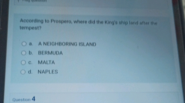 According to Prospero where did the Kings | StudyX
