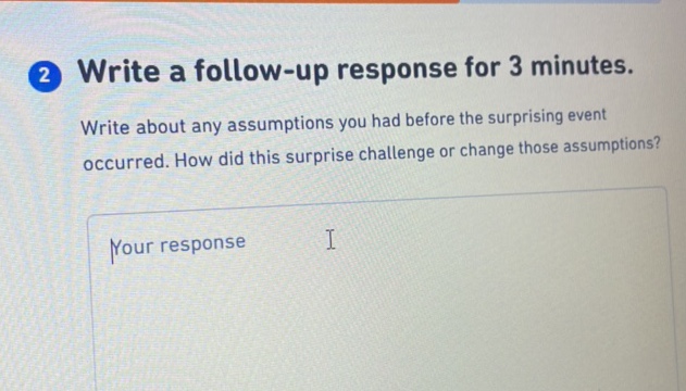 (2) Write a follow-up response for 3 | StudyX