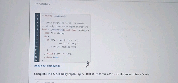 Language C include If check string to | StudyX