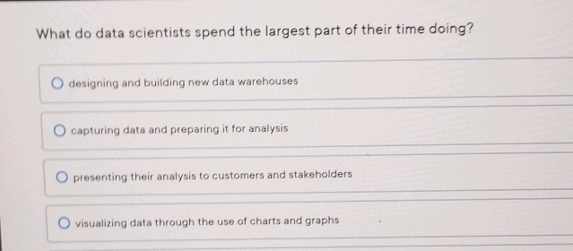 What do data scientists spend the largest | StudyX