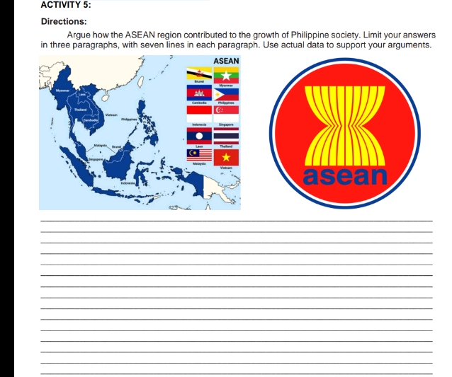 ACTIVITY 5 Argue how the ASEAN region | StudyX