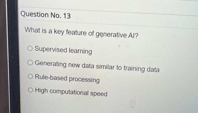 Question No 13 What is a key feature of | StudyX