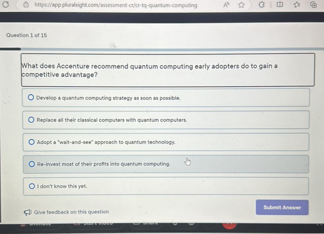 Question 1 of 15 What does Accenture | StudyX