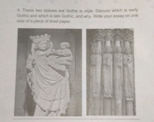 4 These two statues are Gothic in style | StudyX