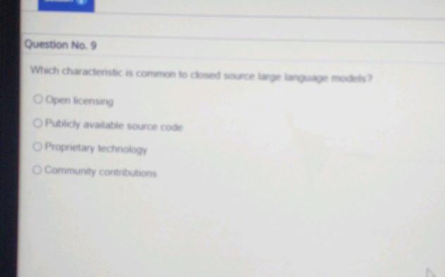 Question No 9 Whech characlenstic is common | StudyX