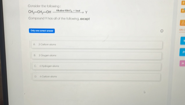 Consider the following Compound Y has all | StudyX
