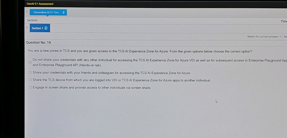 GenAl E1 Assessment Generative Al E1 Gro | StudyX