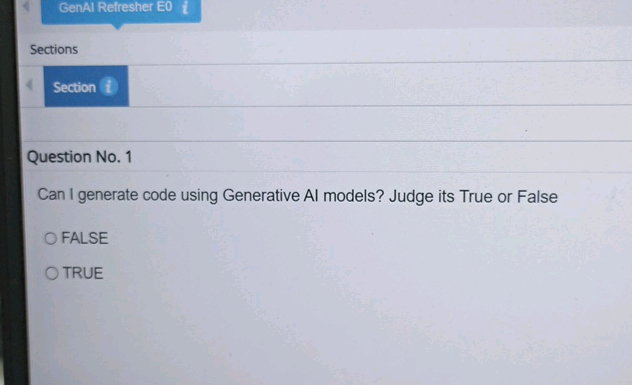 GenAl Refresher E0 i Sections Section | StudyX