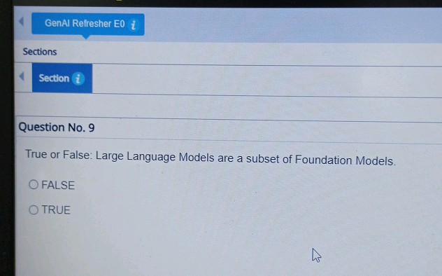 GenAl Relresher E0 i Sections Section i | StudyX