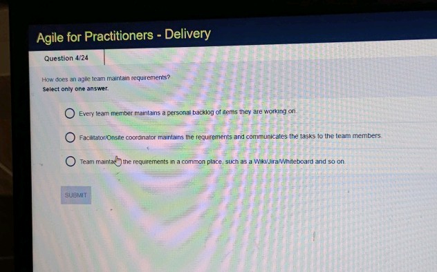 Agile for Practitioners - Delivery Question | StudyX