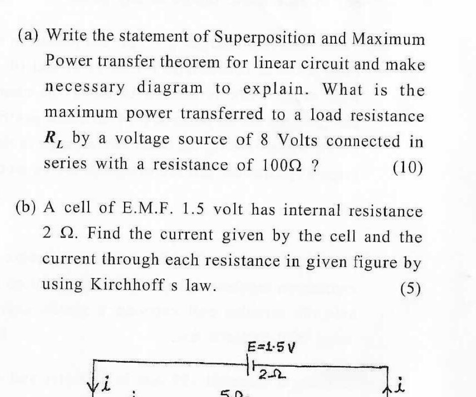 (a) Write the statement of Superposition | StudyX