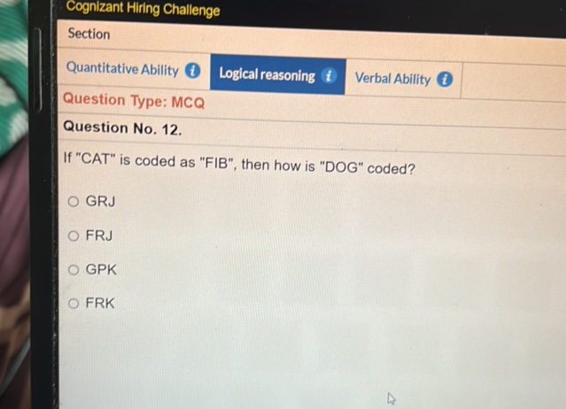 Cognizant Hiring Challenge Section | StudyX