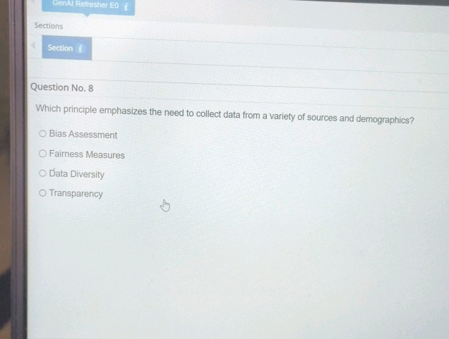 GenAl Refresher E0 i Sections Section | StudyX