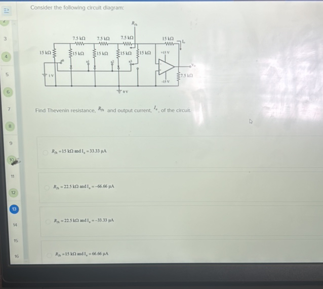 Consider the following circuit diagram 6 7 | StudyX