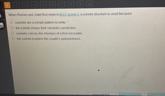 1 8 3 4 5 6 7 1 1 10 When Romeo and Juliet | StudyX