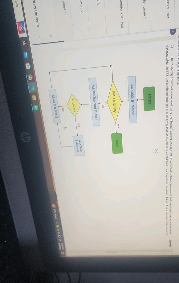 ons 9 - Not 7) The following flowchart is | StudyX