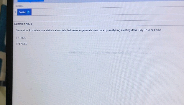 Sections Section 1 Question No 8 Generative | StudyX