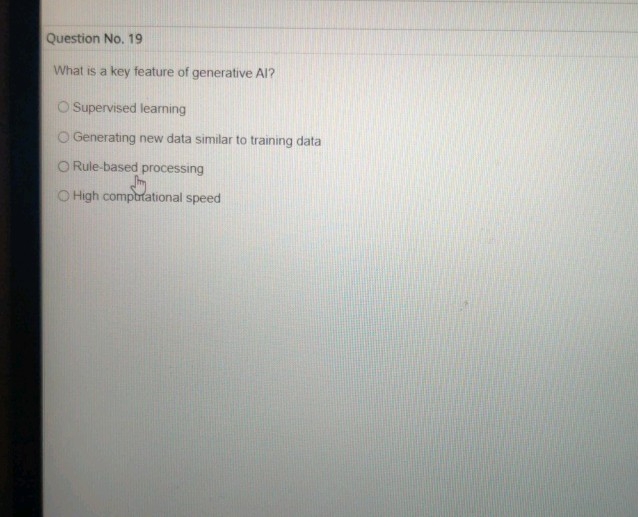 Question No 19 What is a key feature of | StudyX
