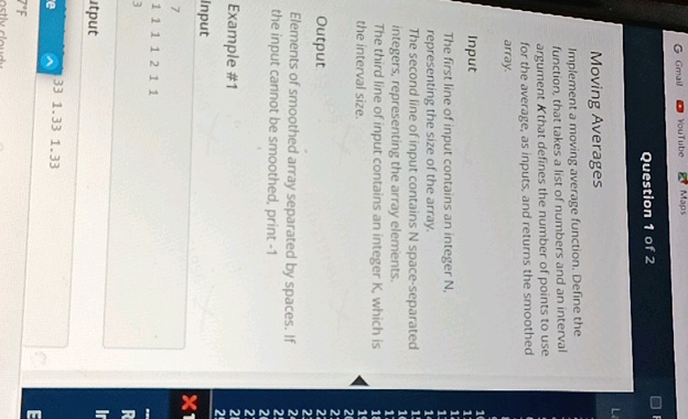 Gmail Yourube Maps Question 1 of 2 Moving | StudyX