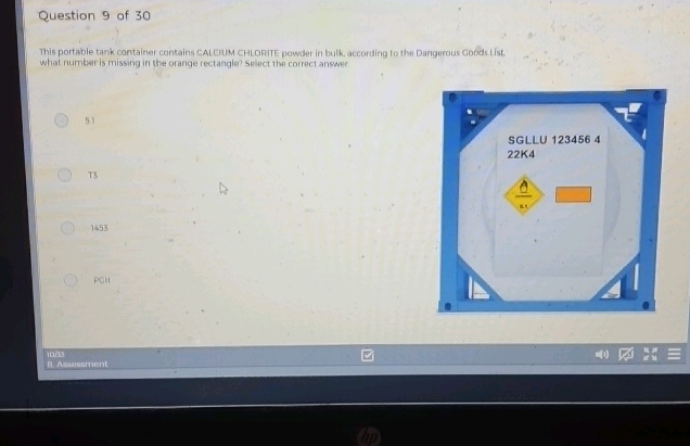 Question 9 of 30 This portable tank | StudyX