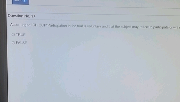 Question No 17 According to ICH | StudyX