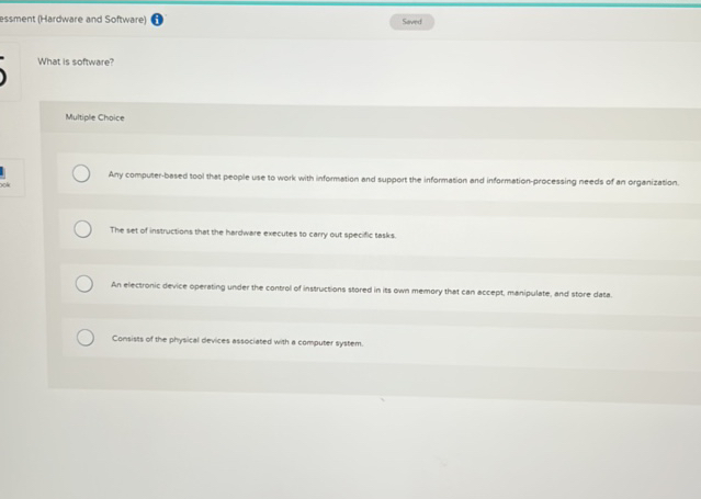 essment (Hardware and Software) Seved What | StudyX