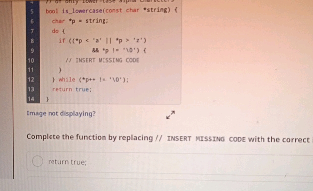 bool islowercase(const char string) char | StudyX