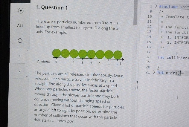 1 Question 1 There are n particles numbered | StudyX